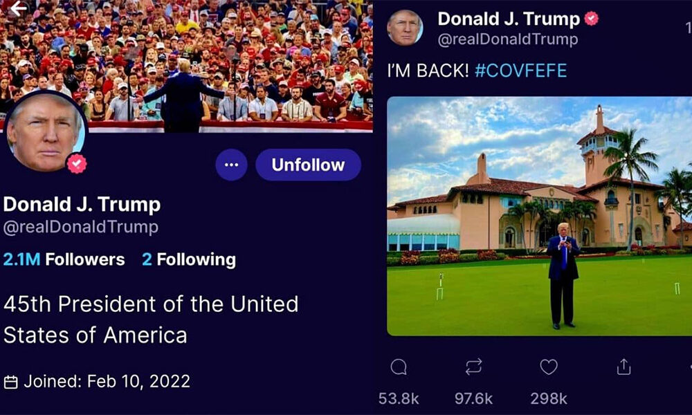 Trump finally posts on Truth Social: "I'M BACK!" | Ariana News ...