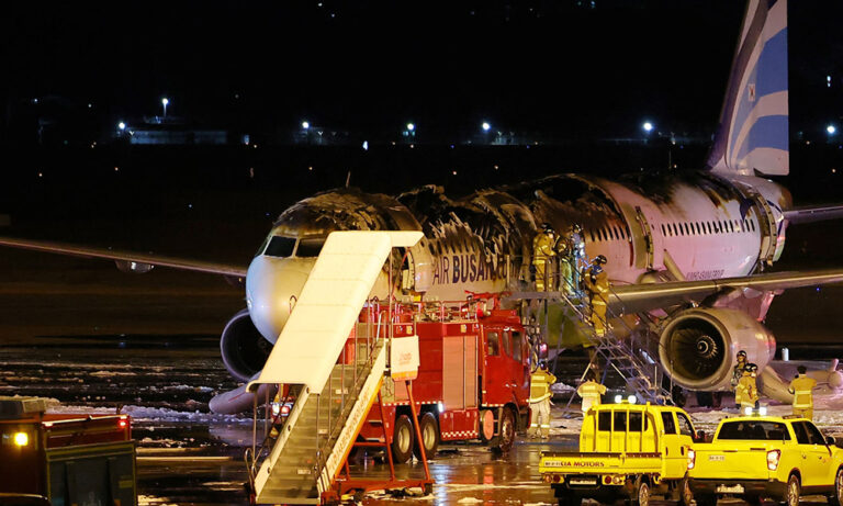 Air Busan Airbus plane catches fire at South Korea's Busan airport ...